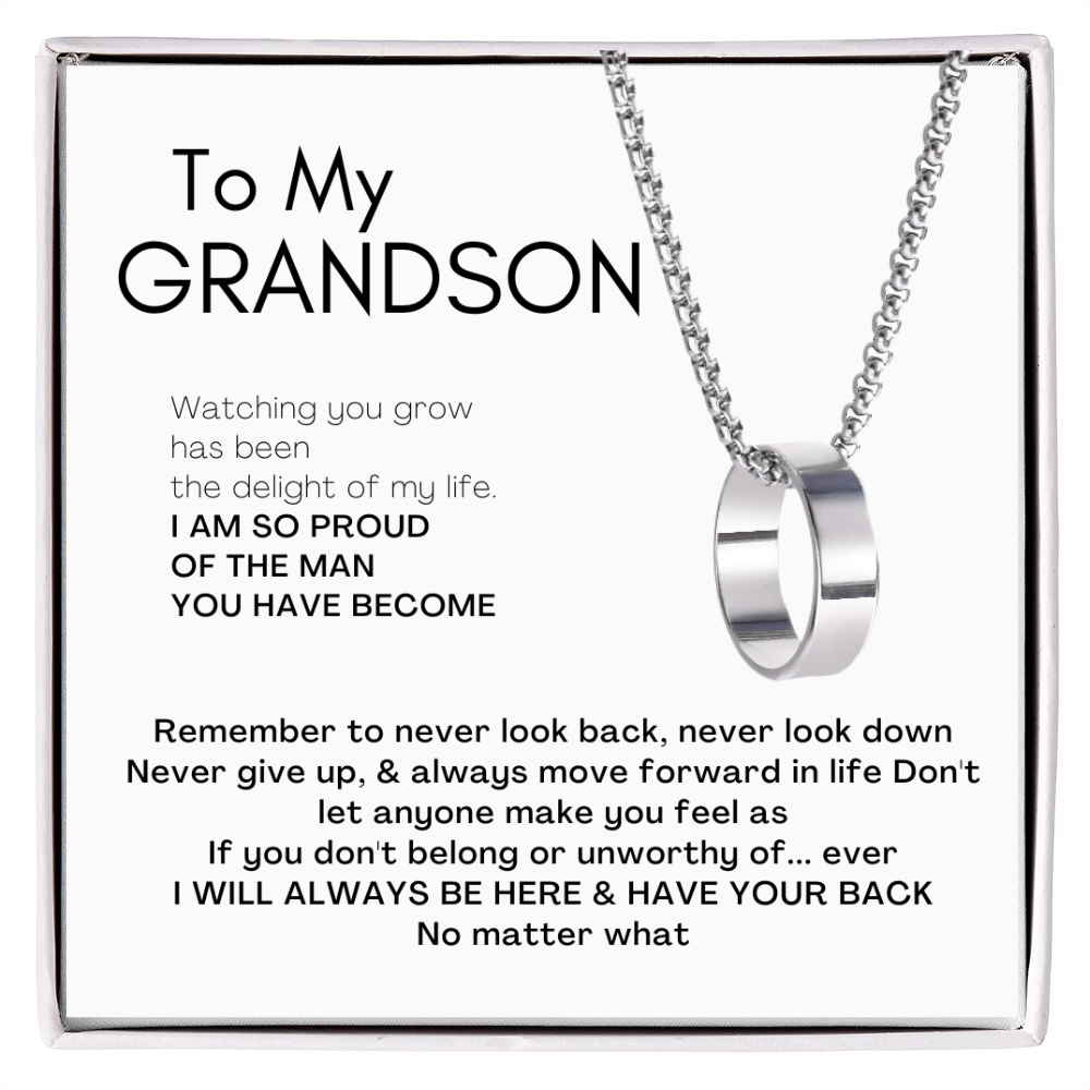 Titanium Ring Chain (From Grandparents to GRANDSON) – ELIA PERSONALIZED